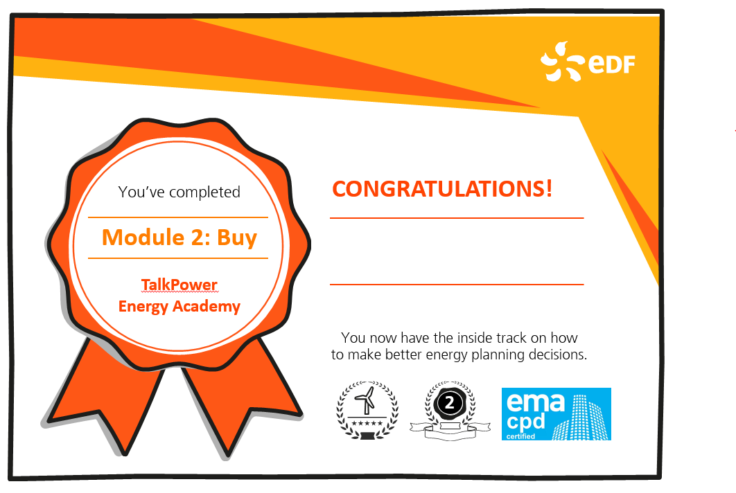 TalkPower Energy Academy Module 2 certificate